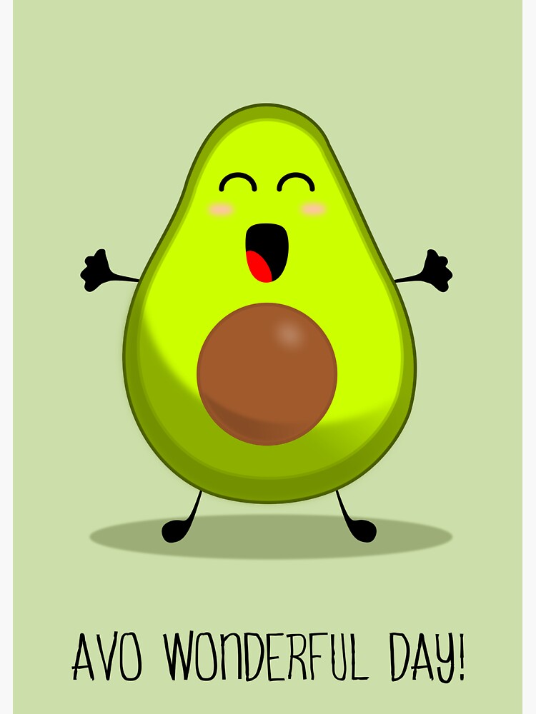 "Avo Wonderful Day!" Sticker for Sale by BlazeGinnifer | Redbubble