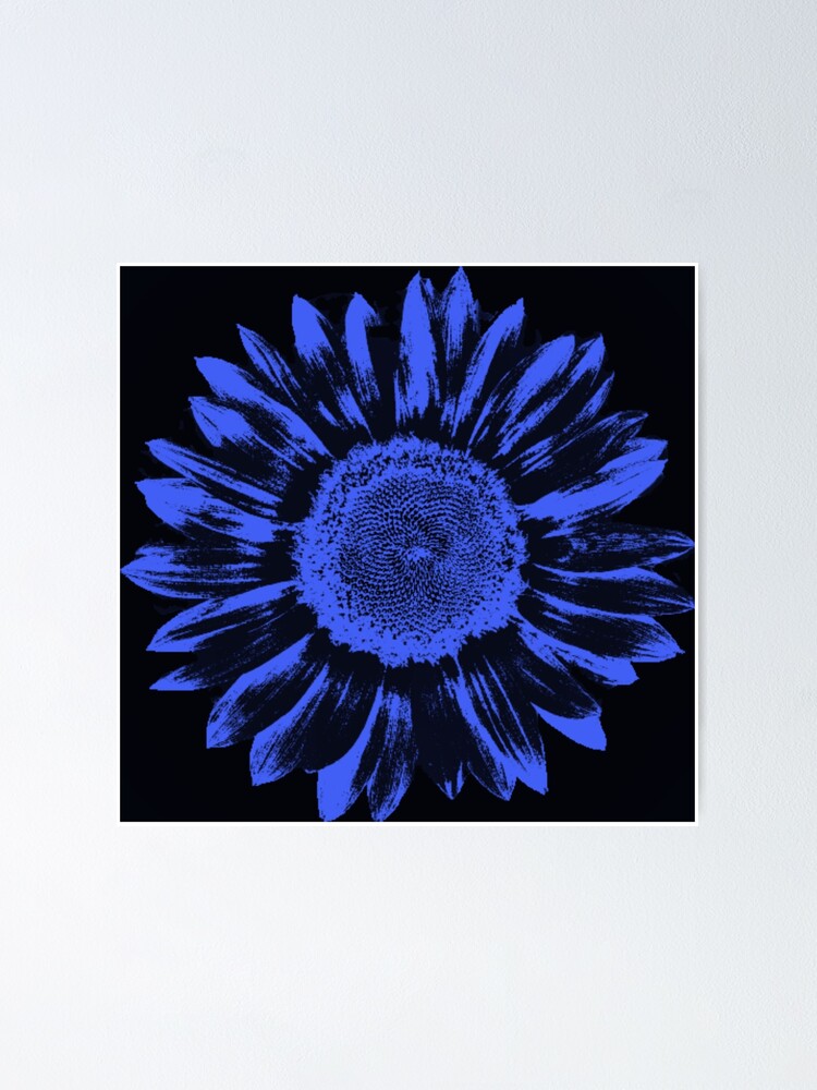 "Dark Blue Power of the Flower Art Work" Poster for Sale by NightRags ...