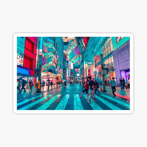 "Tokyo shopping mall" Sticker for Sale by UnicornFlamingo | Redbubble