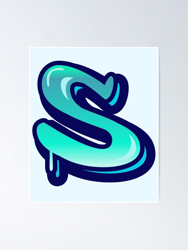 Póster «Letras de graffiti, letra S, letra mayúscula S, alfabeto de ...