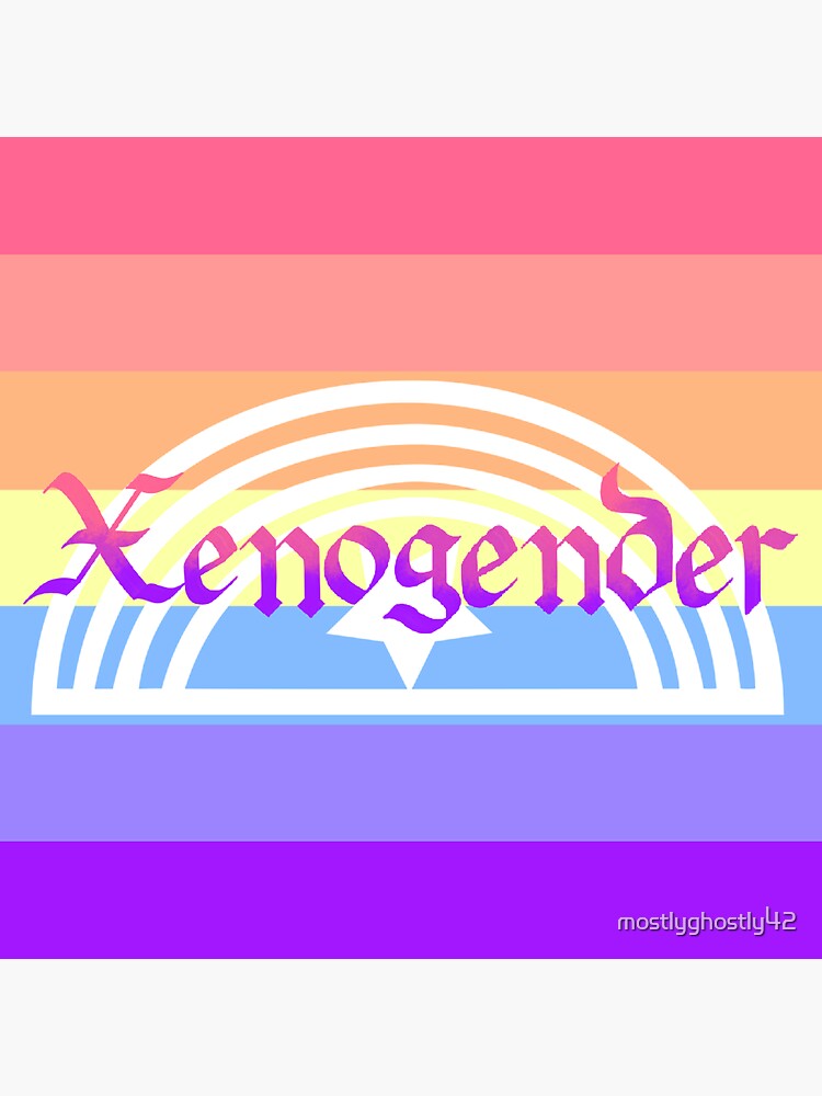 "Xenogender Pride Flag Gothic Calligraphy" Sticker for Sale by ...