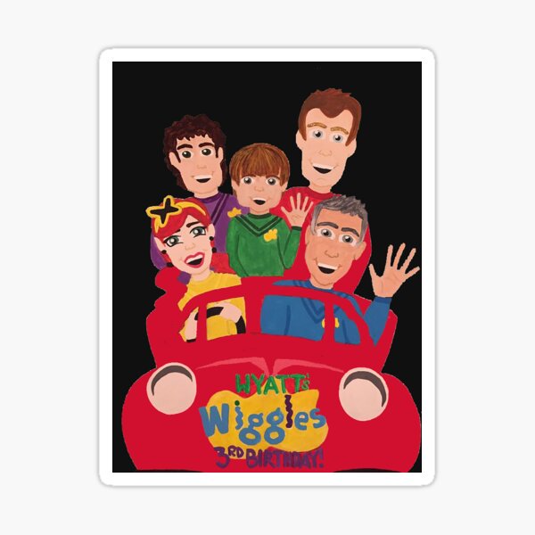 "the wiggles" Sticker for Sale by mreadwino | Redbubble