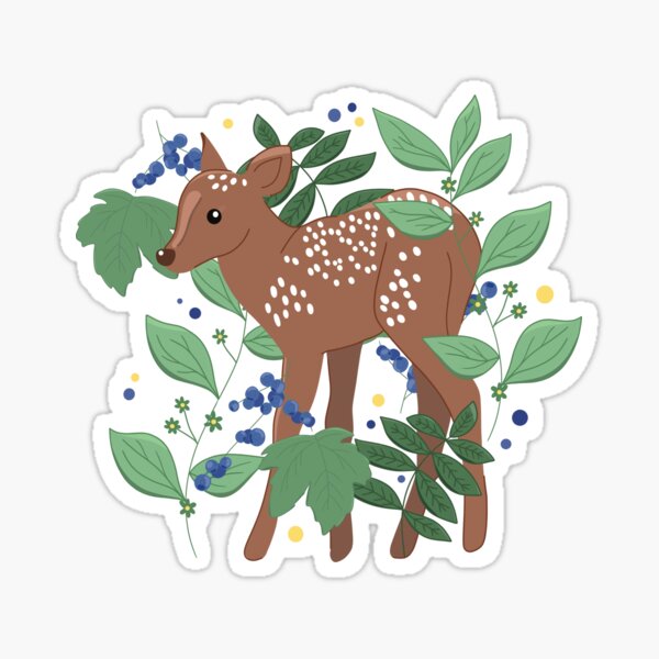 "Cute Baby Deer" Sticker for Sale by HayleyHalo | Redbubble
