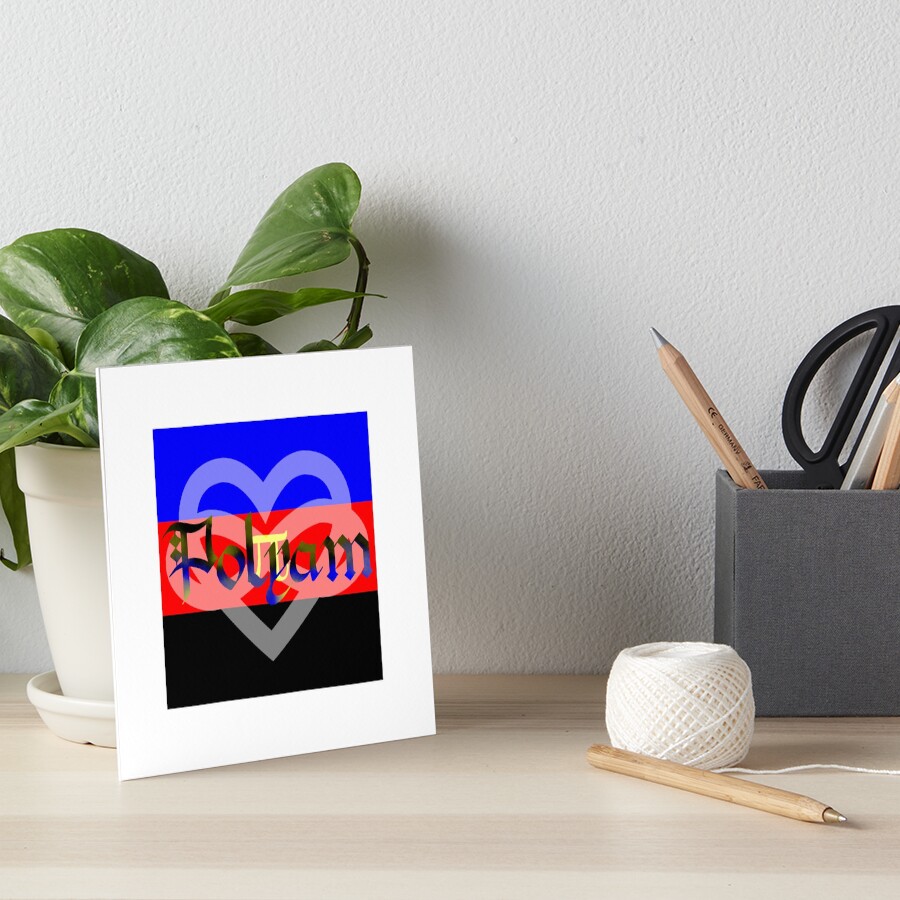"Polyam Pride Flag Polyamorous Gothic Calligraphy" Art Board Print for ...