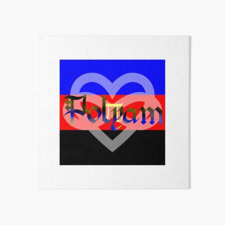 "Polyam Pride Flag Polyamorous Gothic Calligraphy" Art Board Print for ...