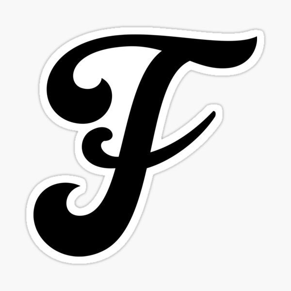 "Letra F" Sticker for Sale by Mujtba01 | Redbubble