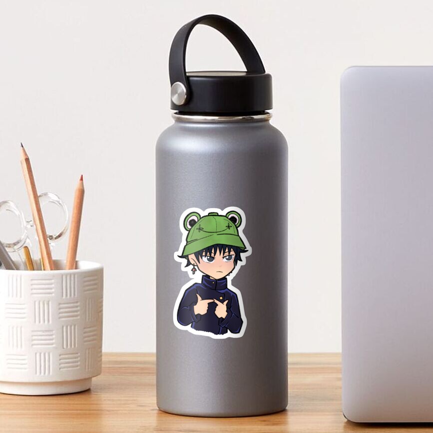 "Megumi in a frog bucket hat!!" Sticker by dabidraws | Redbubble