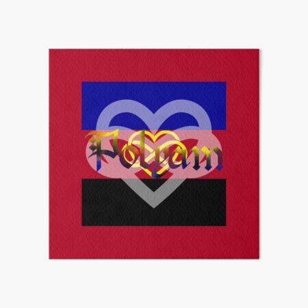 "Polyam Pride Flag Polyamorous Gothic Calligraphy" Art Board Print for ...