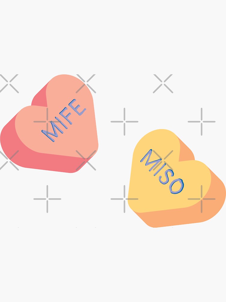 "mife + miso candy hearts | plan c | make abortion accessible" Sticker ...