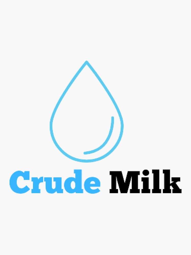 "Crude Milk brand logo" Sticker for Sale by peteratkins45 | Redbubble