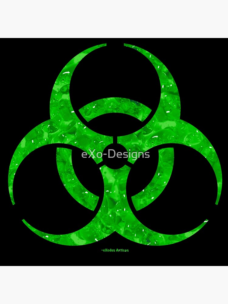 "Biohazard Green Symbol" Poster for Sale by eXo-Designs | Redbubble