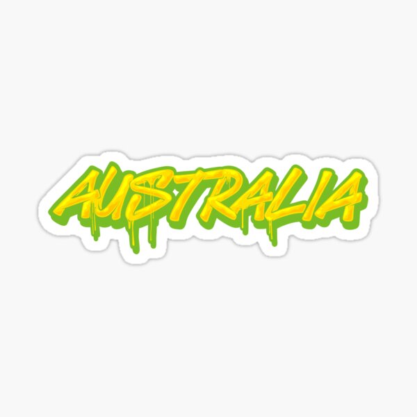 "Australia Drip Print" Sticker for Sale by maniakdraws | Redbubble