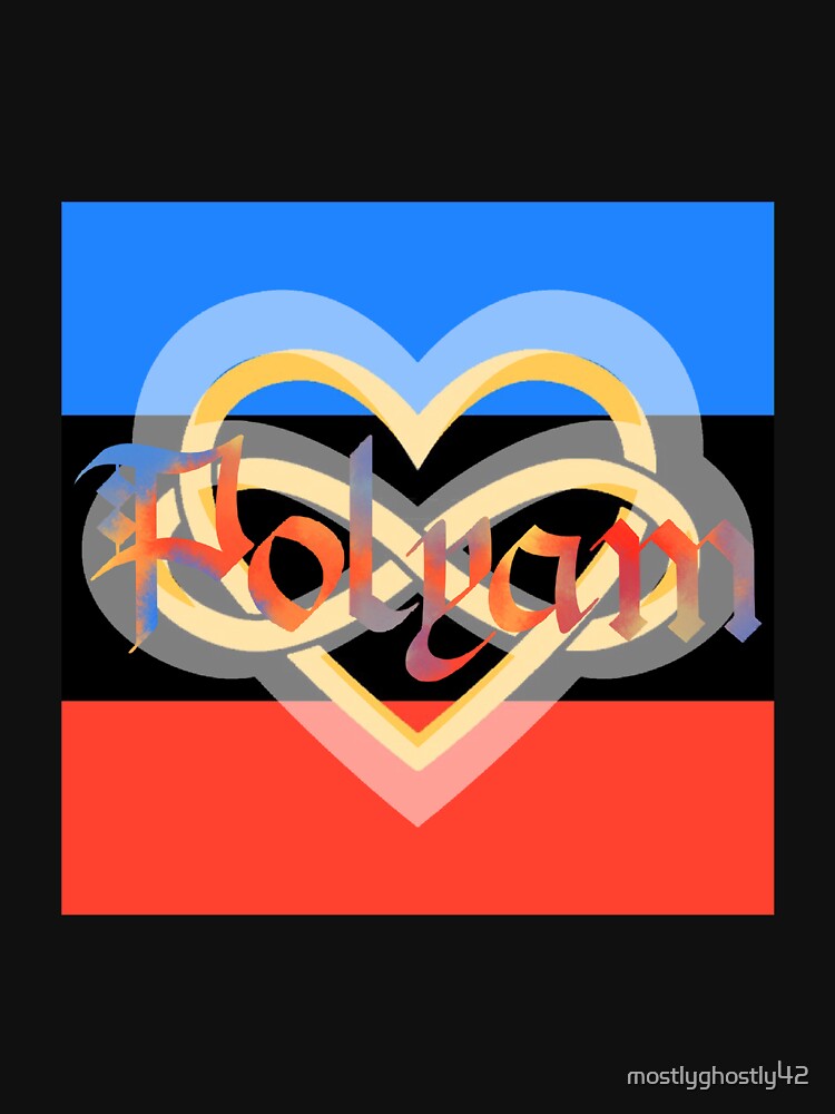 "Polyam Pride Flag Polyamorous Gothic Calligraphy" T-shirt for Sale by ...