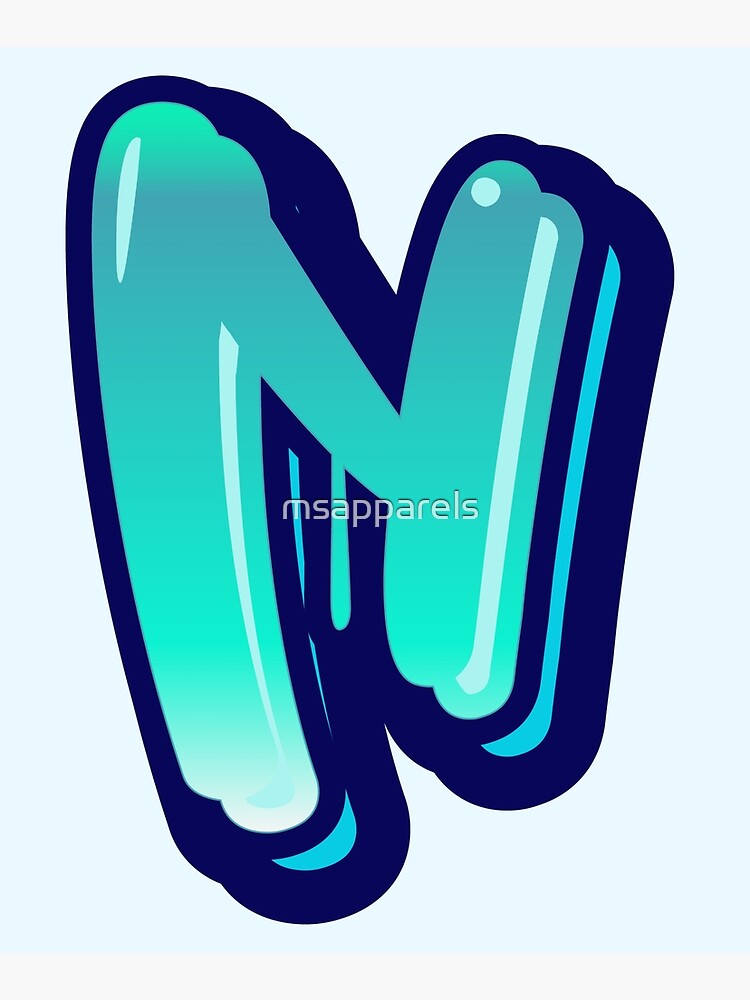 Lienzo «Letras de graffiti, letra N, letra mayúscula N, alfabeto de graffiti, letra de graffiti ...