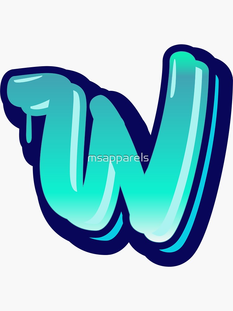 Pegatina «Letras de graffiti, letra W, letra mayúscula W, alfabeto de ...