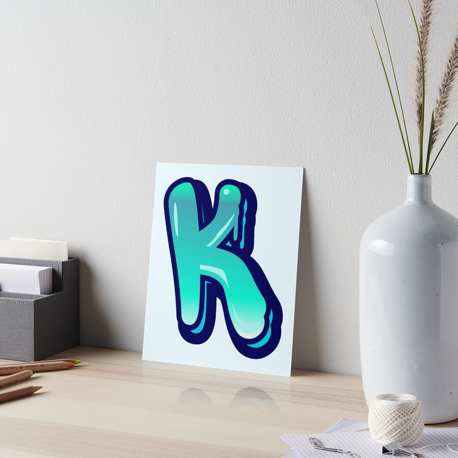 Lámina rígida «Letras de graffiti, letra K, letra mayúscula K, alfabeto ...