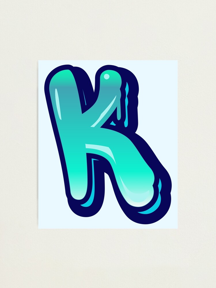 Lámina fotográfica «Letras de graffiti, letra K, letra mayúscula K ...