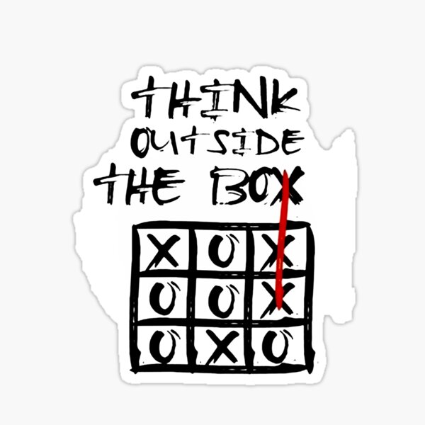 "Think Outside the Box" Sticker for Sale by LancasterSite | Redbubble