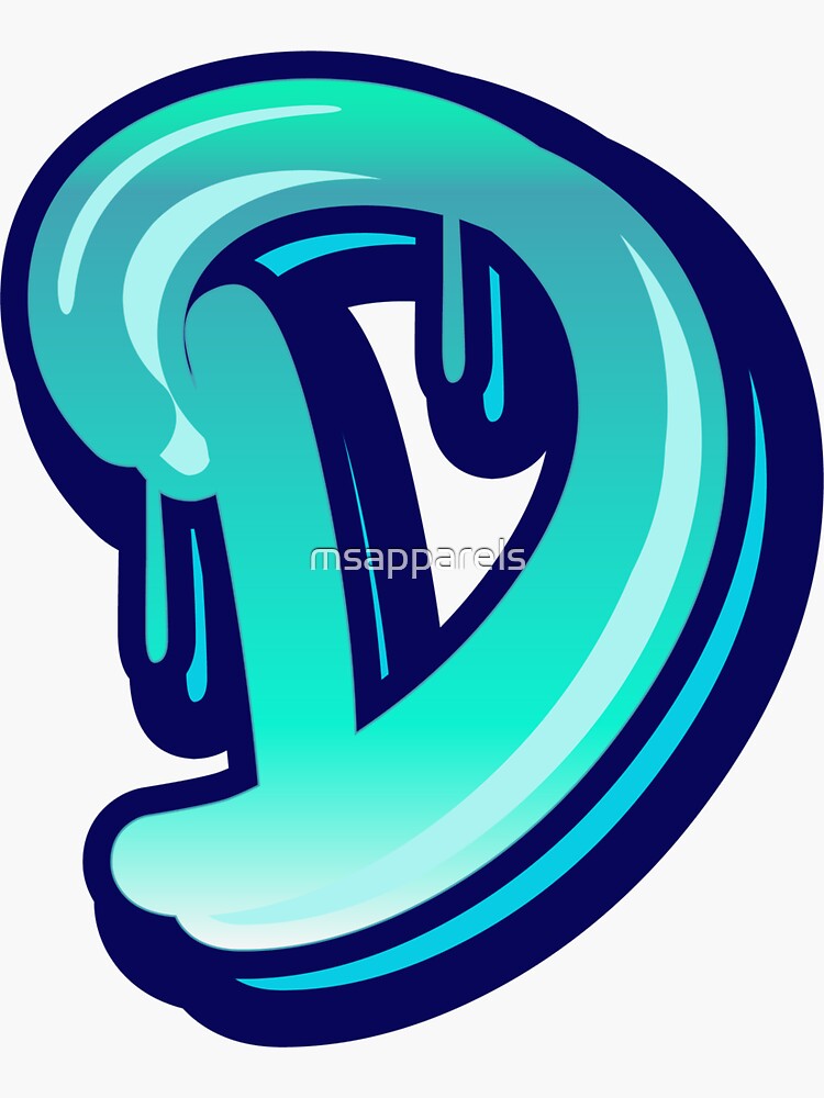 Pegatina «Letras de graffiti, letra D, letra mayúscula D, alfabeto de ...