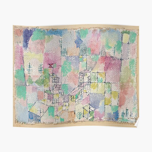 "Paul Klee Zwei Lustschlösschen,Two pleasure palaces ( Abstract pattern ...