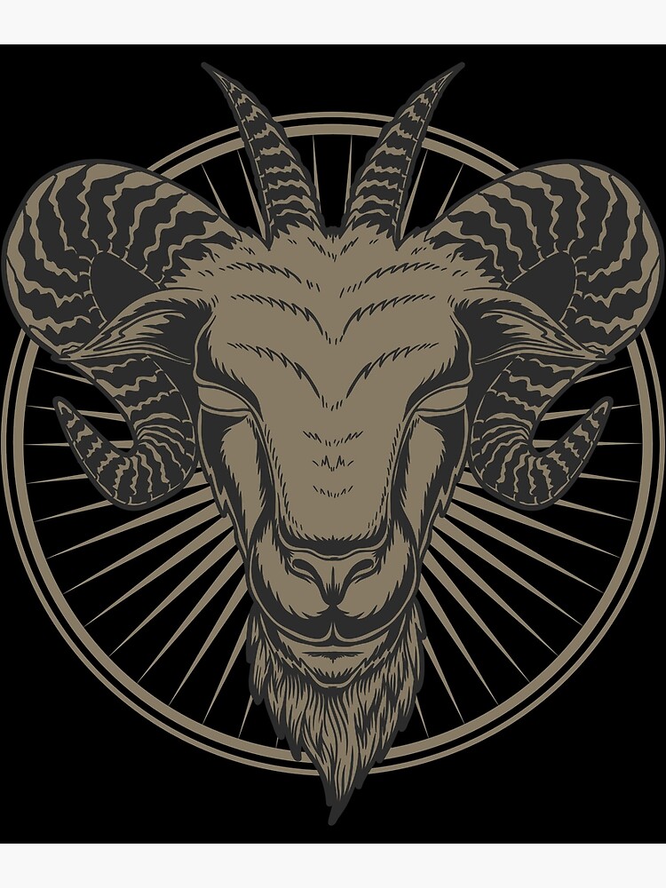 "Goat head occult " Poster for Sale by Disturbed-Mind | Redbubble