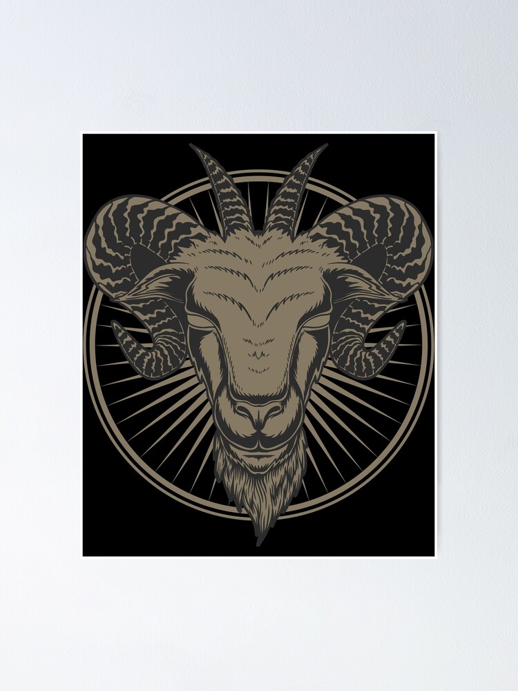 "Goat head occult " Poster for Sale by Disturbed-Mind | Redbubble