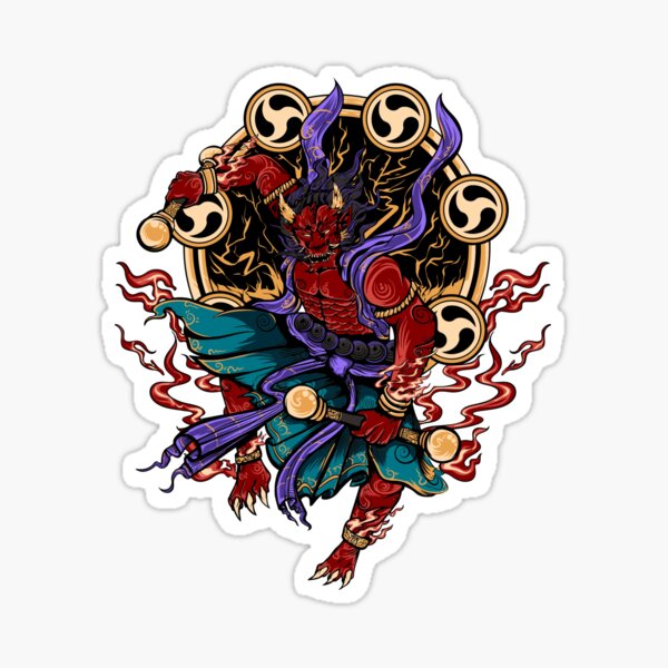 "Raijin Fujin Japanese" Sticker for Sale by pentinkstudio | Redbubble