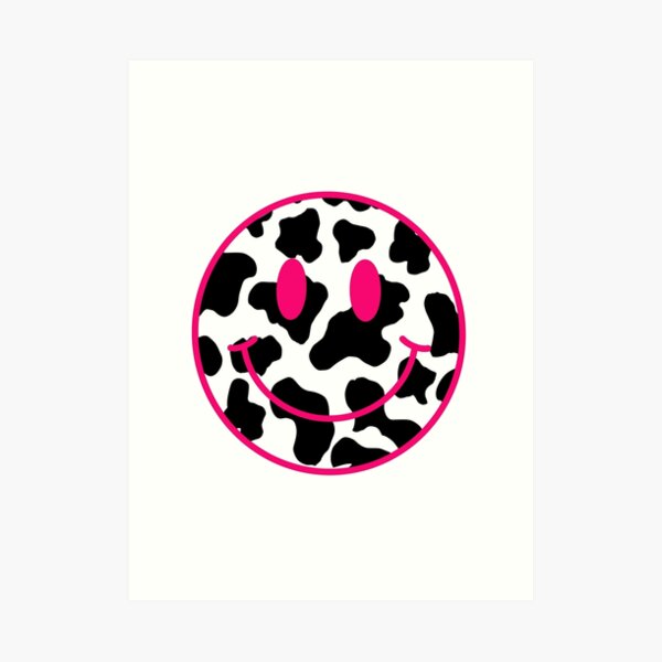 "cow smiley face" Art Print for Sale by Emalee6302 | Redbubble