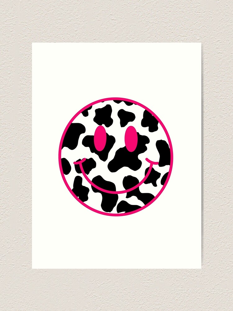 "cow smiley face" Art Print for Sale by Emalee6302 | Redbubble