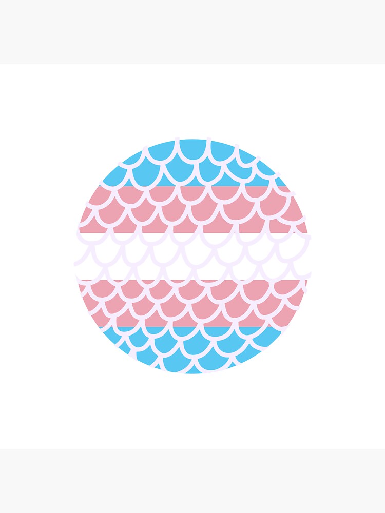 "Mermaid Scales with Trans Pride Flag" Sticker for Sale by saxophoneliz ...