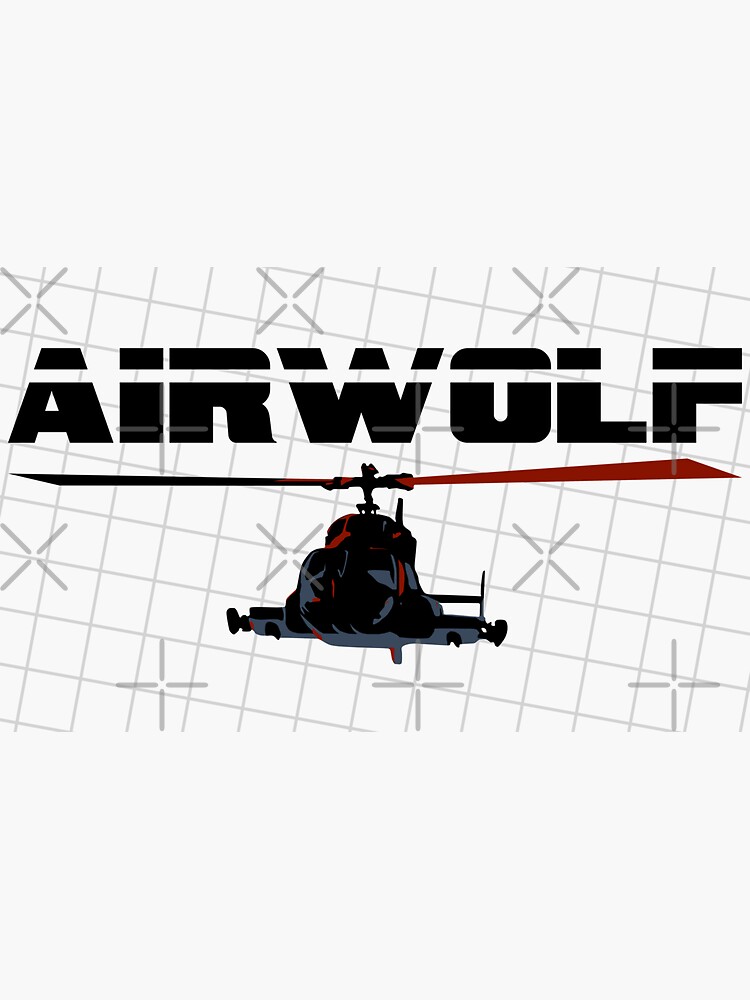 "Airwolf" Sticker for Sale by Ilrokery | Redbubble
