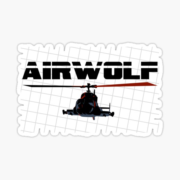 "Airwolf" Sticker for Sale by Ilrokery | Redbubble