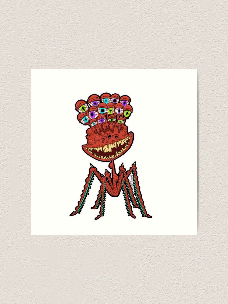 "Spider eyed toothy monster" Art Print for Sale by tamarin-liz-art ...