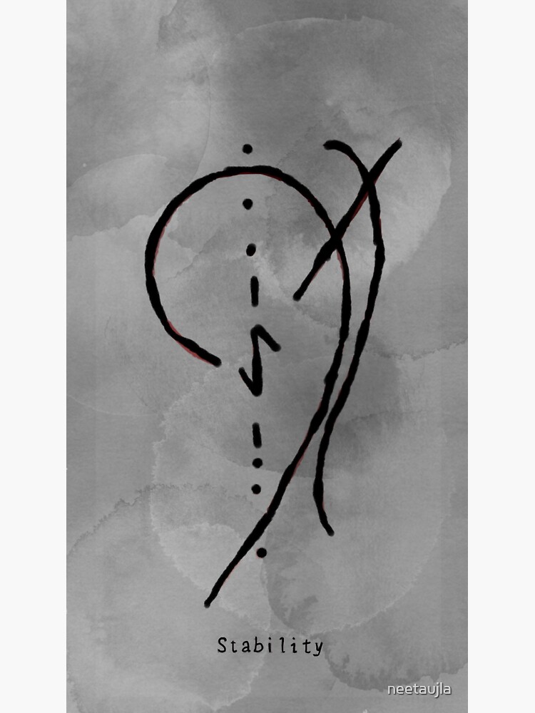 "Stability Symbol Tattoo" Sticker for Sale by neetaujla | Redbubble