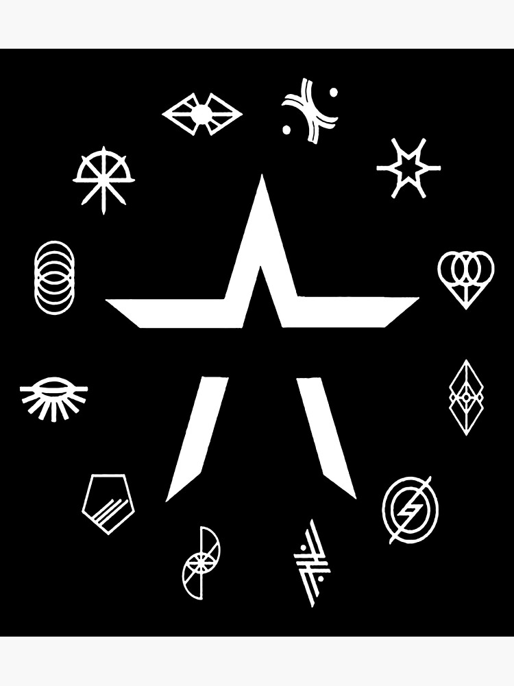 Lámina fotográfica «lo mejor del símbolo del logotipo de la banda ...