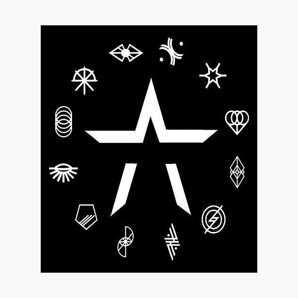 Lámina fotográfica «lo mejor del símbolo del logotipo de la banda ...