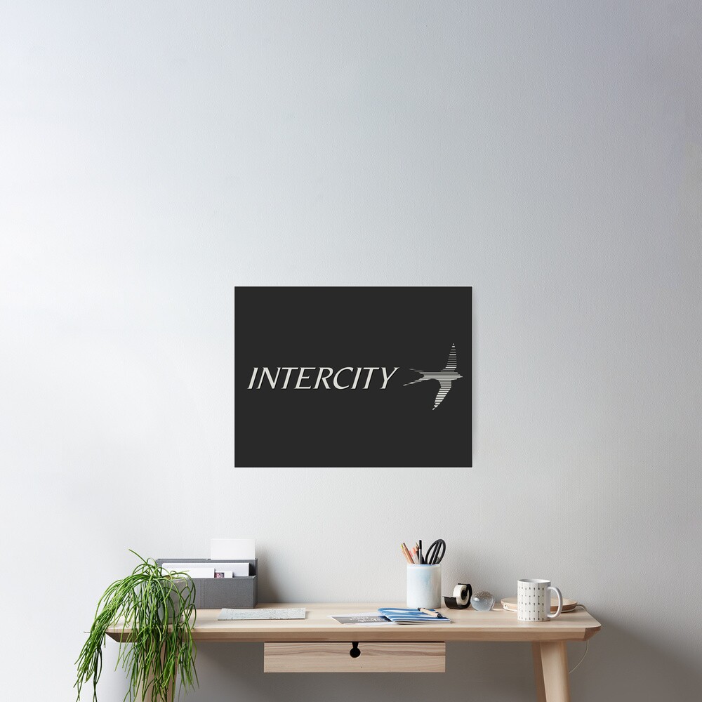 "InterCity White Logo With Swallow Bird" Poster for Sale by Adam-Walker ...
