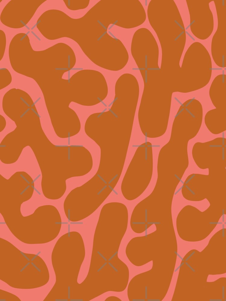 "Preppy Coral Reefs Pattern in Pink and Orange #1" Poster for Sale by ...