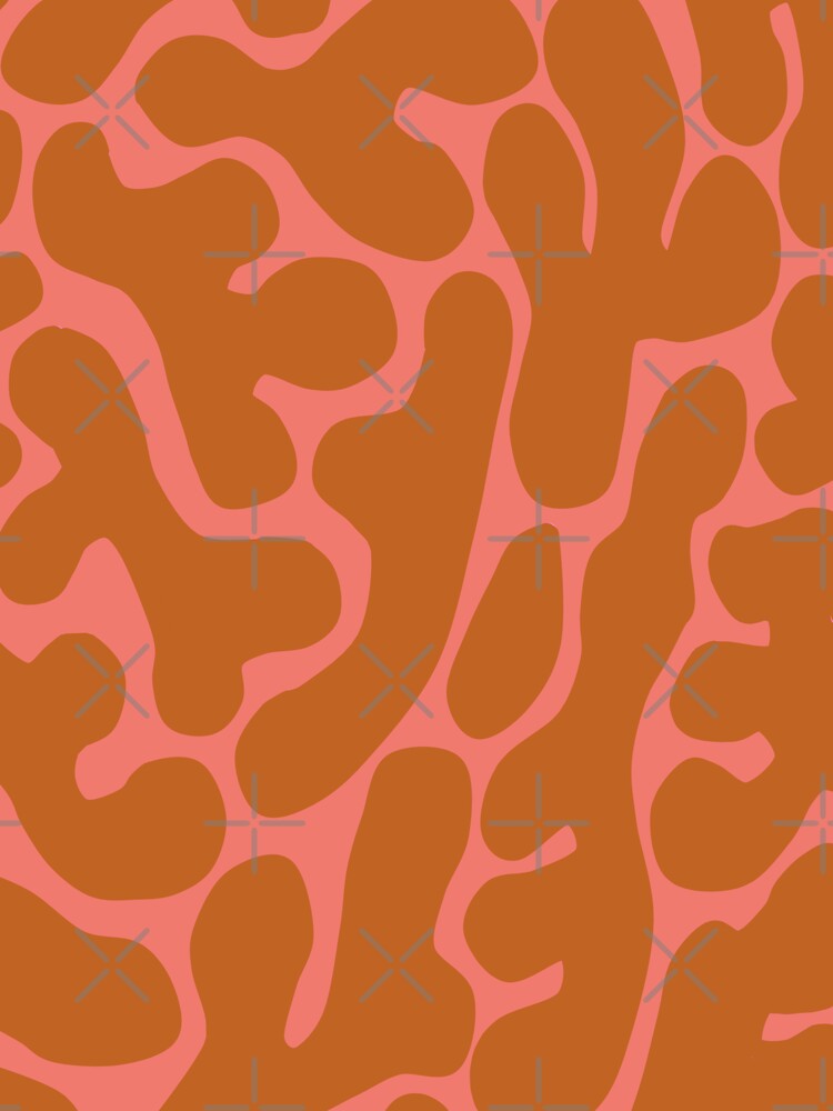 "Preppy Coral Reefs Pattern in Pink and Orange #1" Sticker for Sale by ...
