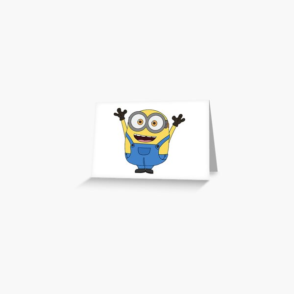 "Bob, The Minion" Greeting Card for Sale by Preppy Positivity | Redbubble