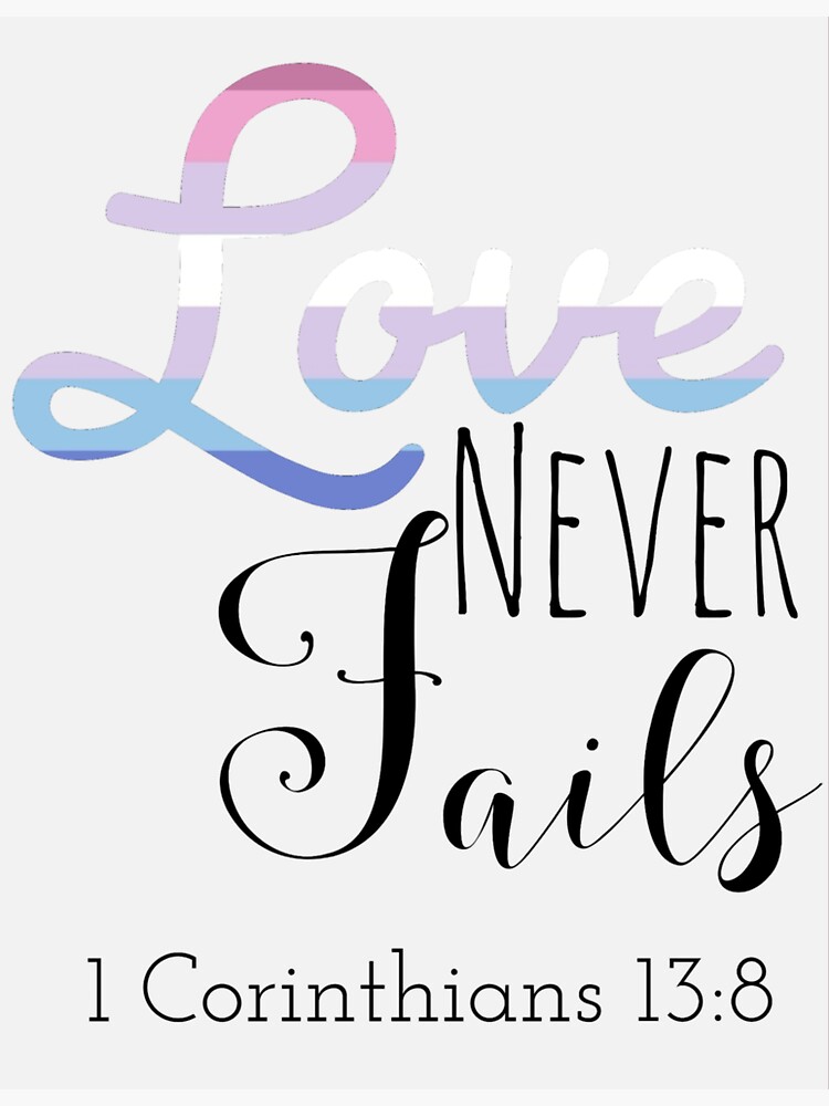 Love Never Fails Lgbtq 2 Sticker For Sale By Kcabdelnour Redbubble