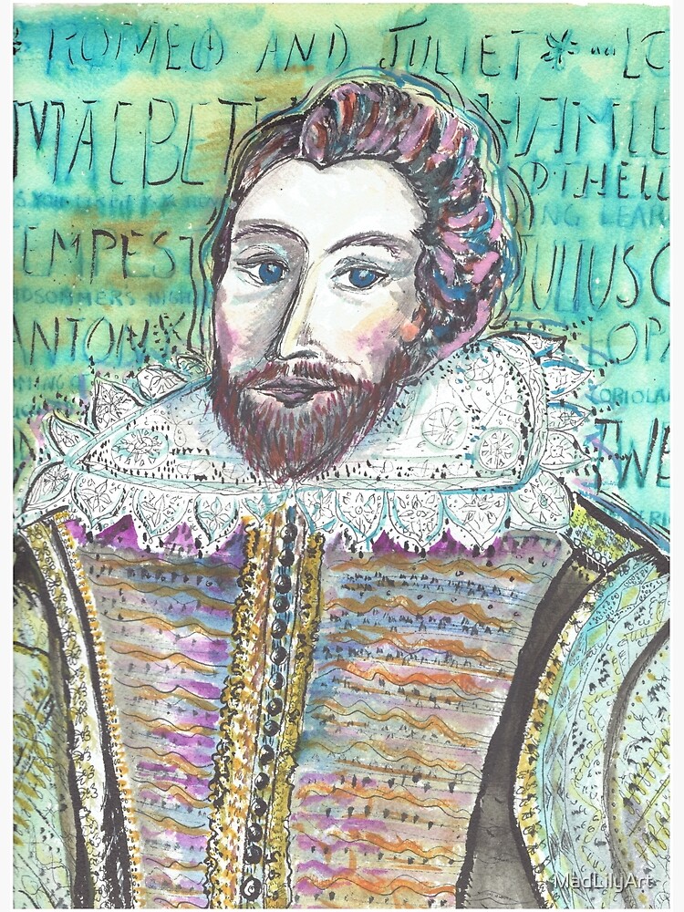 "William Shakespeare--Master Playwright" Poster by MadLilyArt | Redbubble