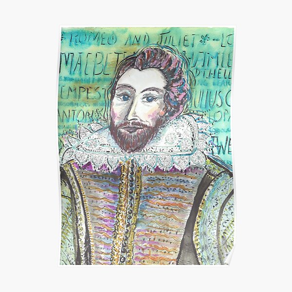 "William Shakespeare--Master Playwright" Poster by MadLilyArt | Redbubble