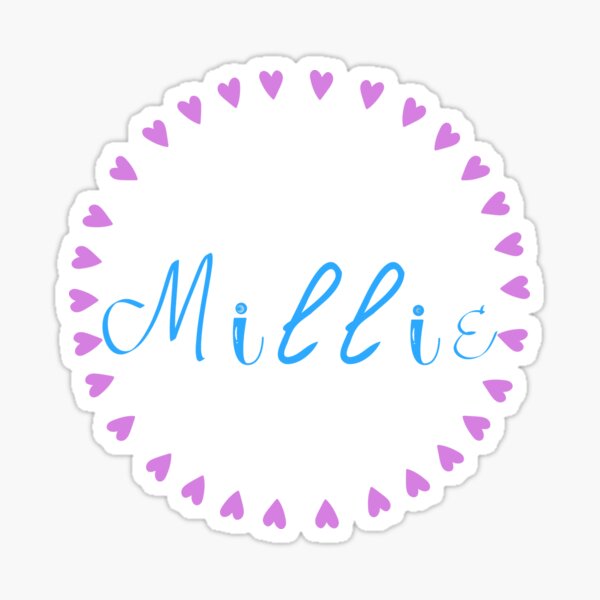 "Love of Millie " Sticker for Sale by Puns-N-Such | Redbubble
