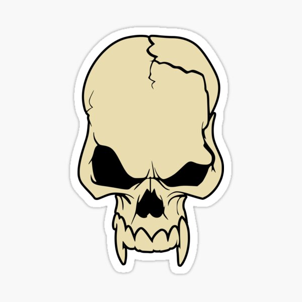 "evil skull" Sticker for Sale by chaoskandy | Redbubble