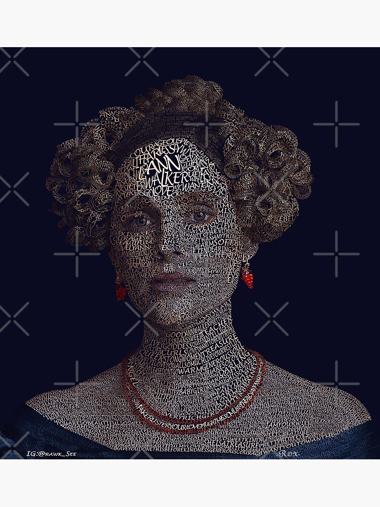 Ann Walker Typography Portrait Poster For Sale By Gentleman Roxie Redbubble