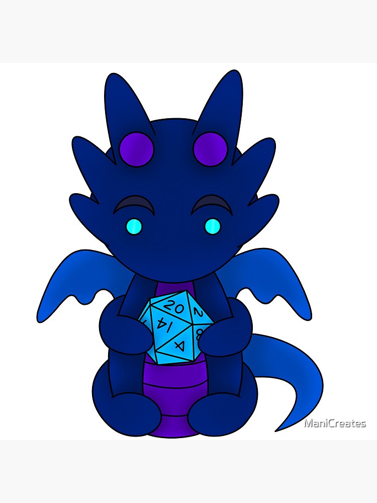 "Blue DND dragon" Poster for Sale by ManiCreates | Redbubble