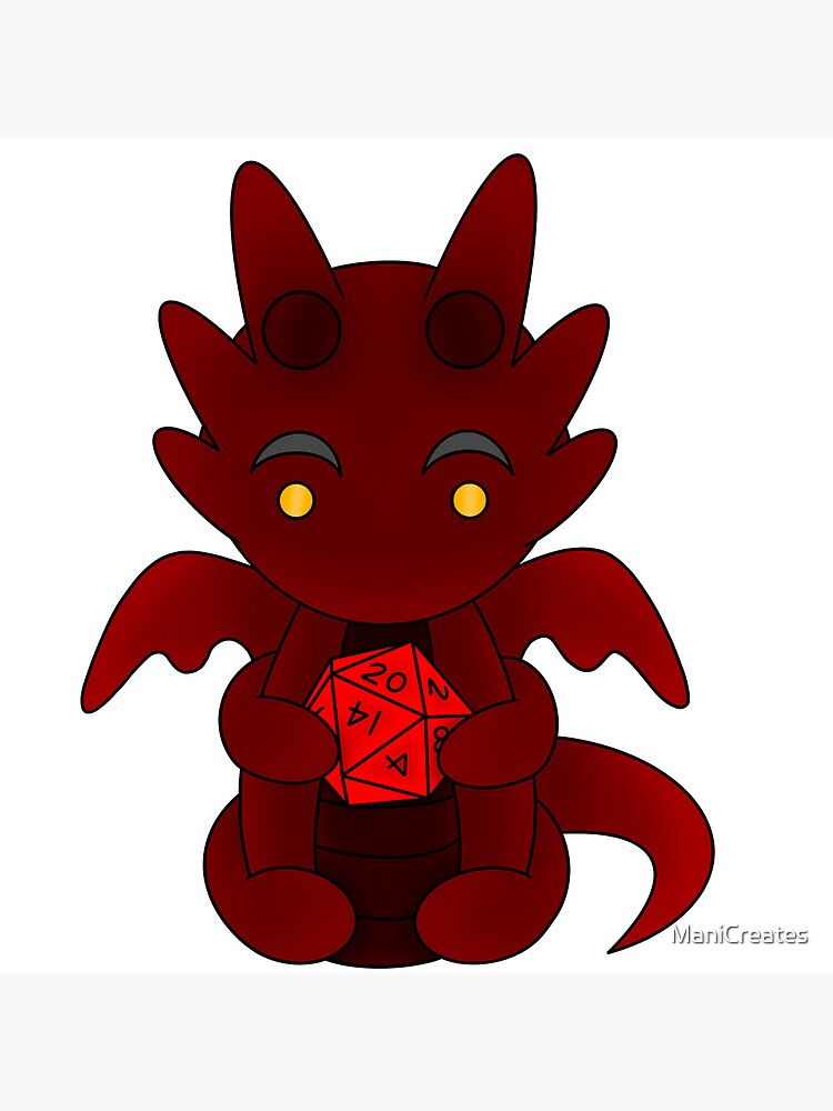 "Red DND dragon" Poster for Sale by ManiCreates | Redbubble