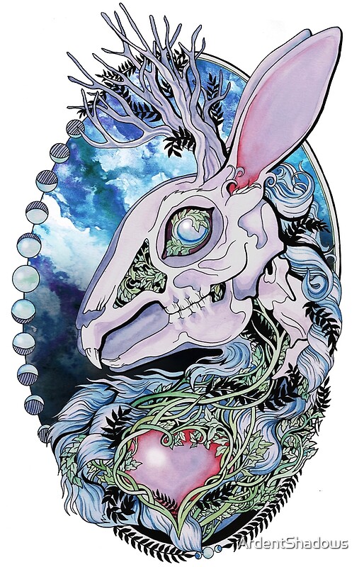 "Jackalope Skeleton by Ardent Shadows" by ArdentShadows | Redbubble