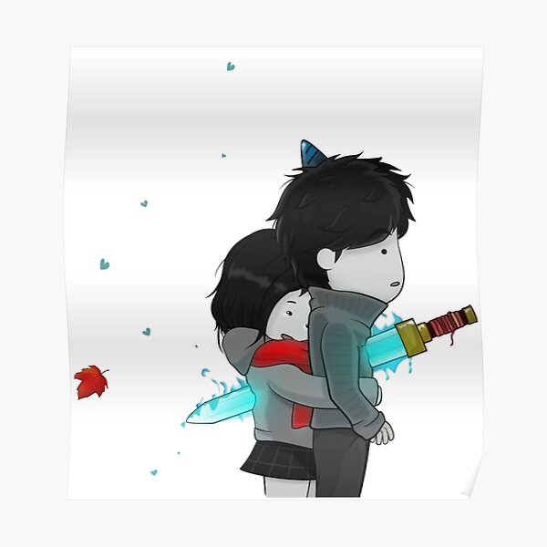 "stabbing hug" Poster for Sale by ritterwendy | Redbubble